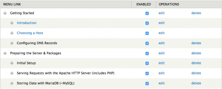 Book Menus | Drupal.org